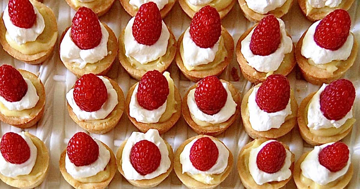 Mini Raspberry Custard Tarts Recipe - Happy Simple Living