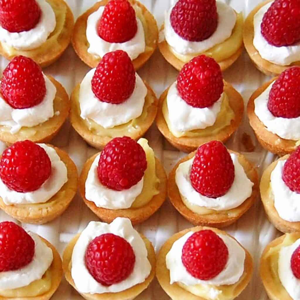 Mini Raspberry Custard Tarts Recipe - Happy Simple Living