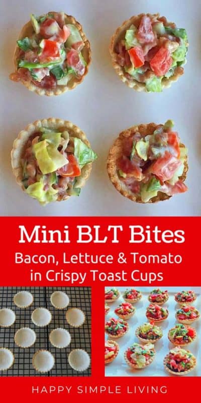 Mini BLT Cups - An Easy Appetizer Recipe - Happy Simple Living