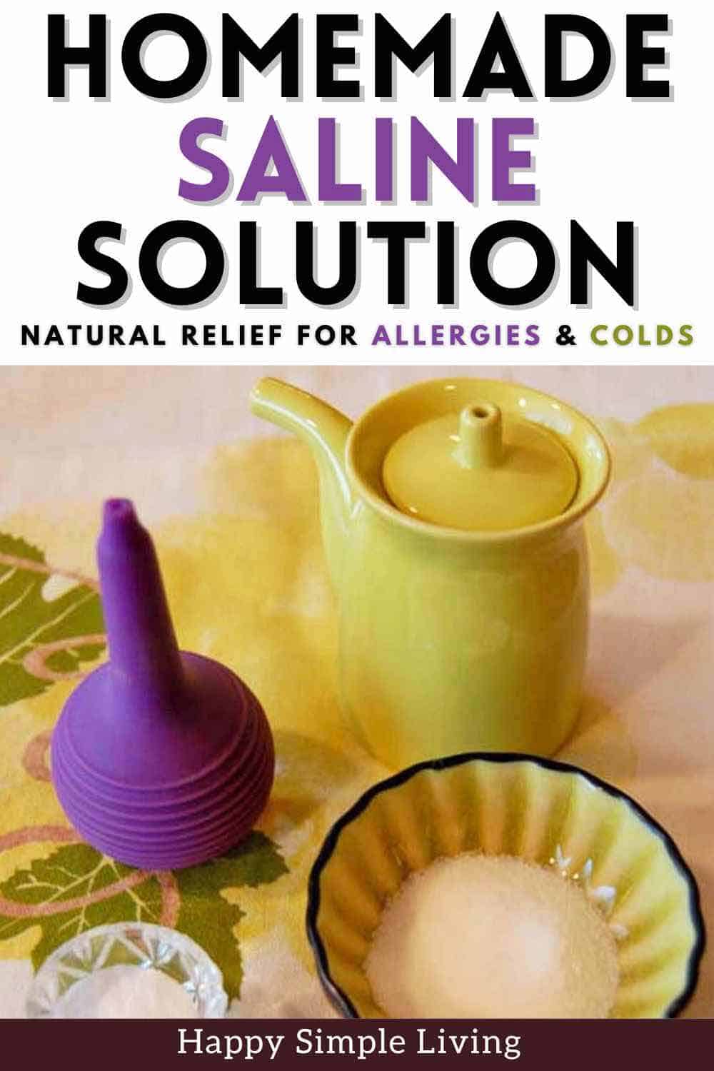 Homemade Saline Solution Recipe - Happy Simple Living