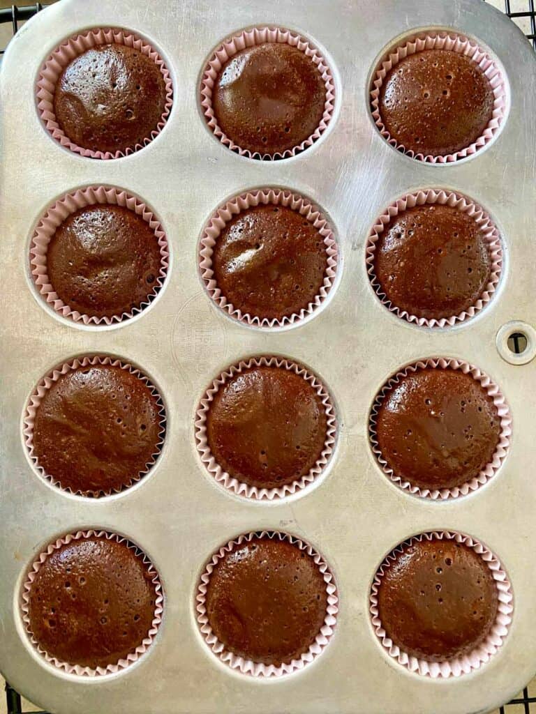 Mini Flourless Chocolate Cakes with Ganache Frosting - Happy Simple Living