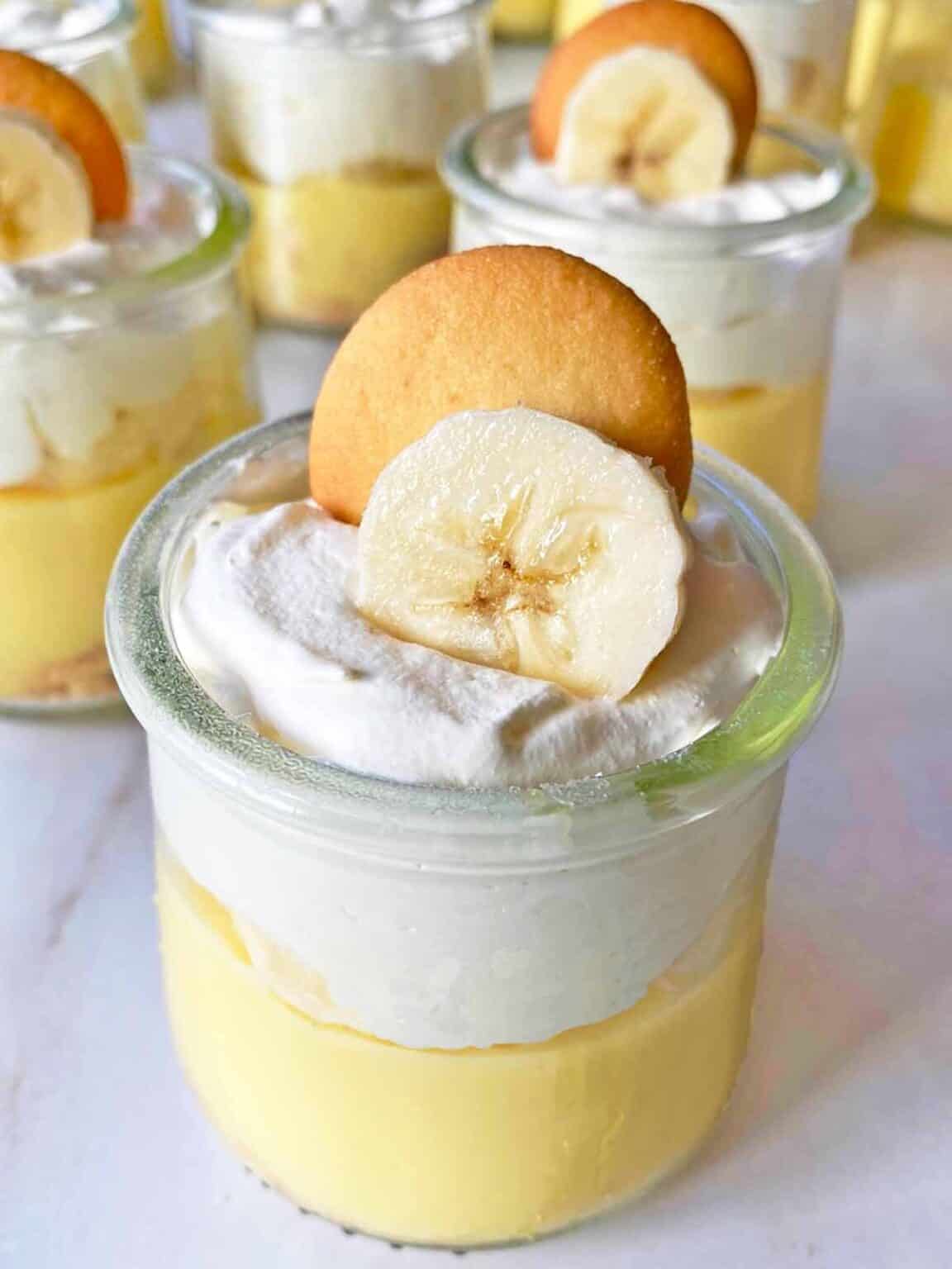 Mini Banana Pudding Cups - Happy Simple Living