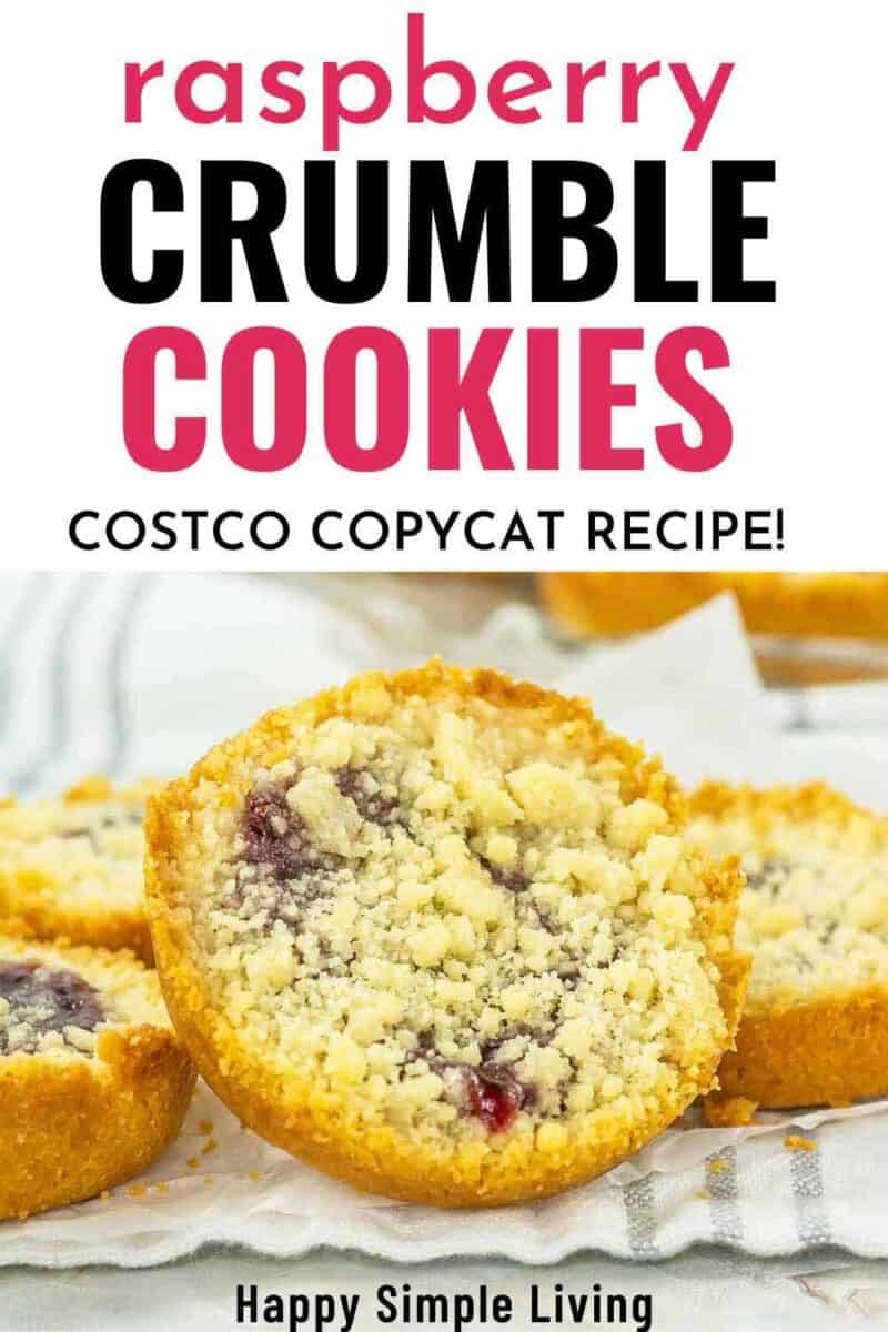 Easy Raspberry Crumble Cookies (Copycat Costco Recipe) - Happy Simple ...
