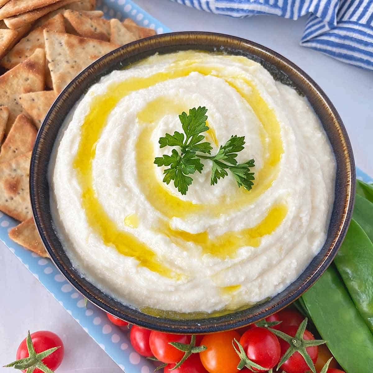 Whipped Ricotta Cheese Dip with Parmesan - Happy Simple Living